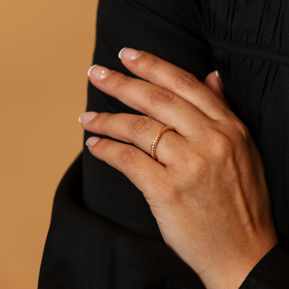 ROSE GOLD DIAMOND PINCHED RING 0.50CT – Nicholas Haywood Jewellery ...