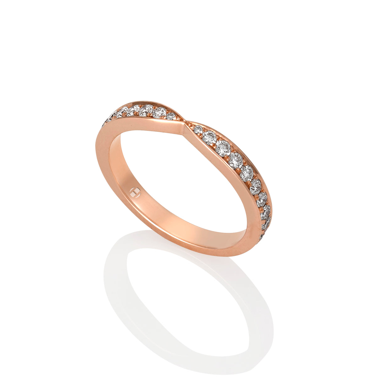 ROSE GOLD DIAMOND PINCHED RING 0.50CT | Nicholas Haywood Jewellery ...